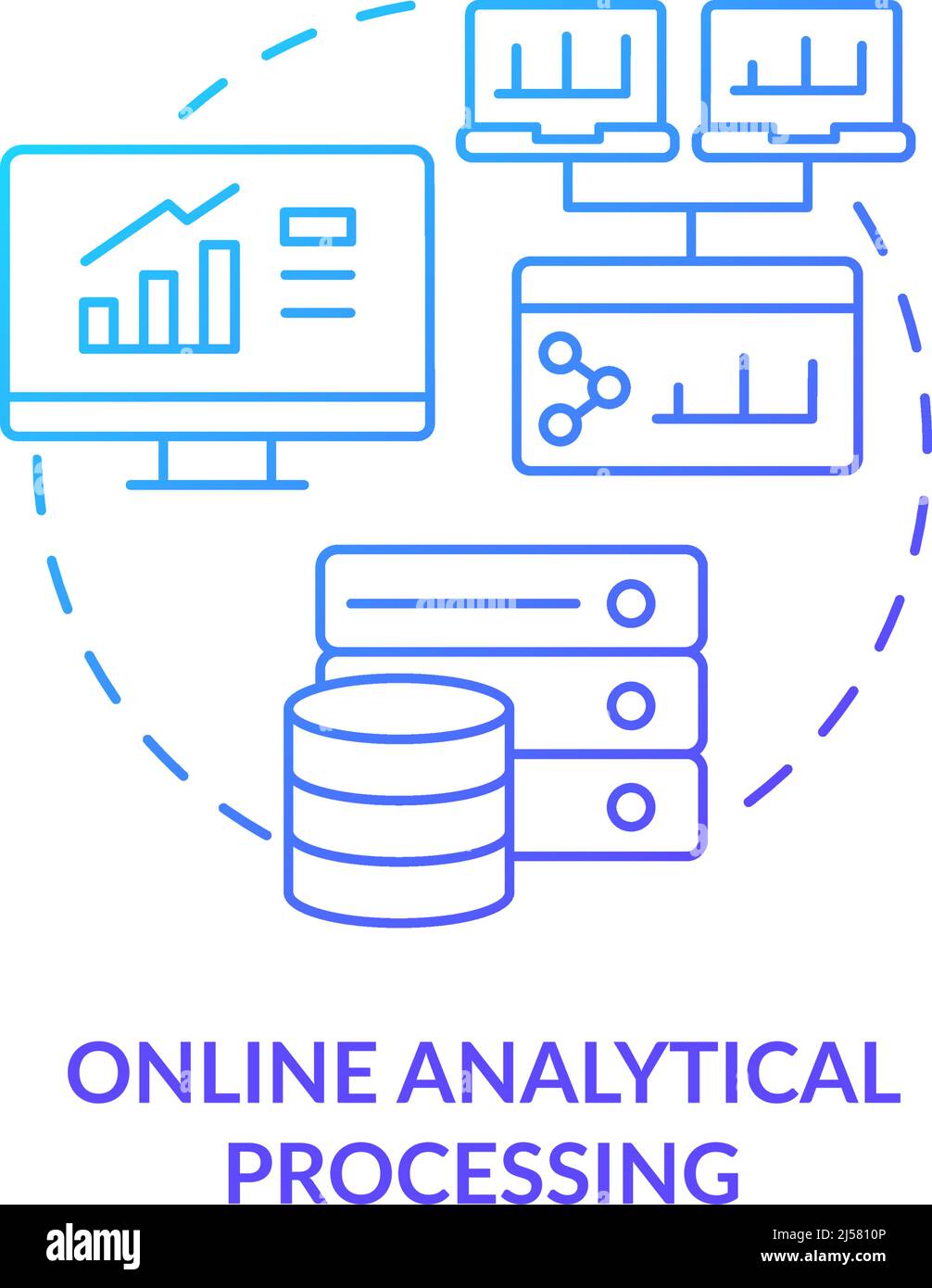 Online analytical processing blue gradient concept icon Stock Vector ... Online analytical processing blue gradient concept icon Stock Vector ...