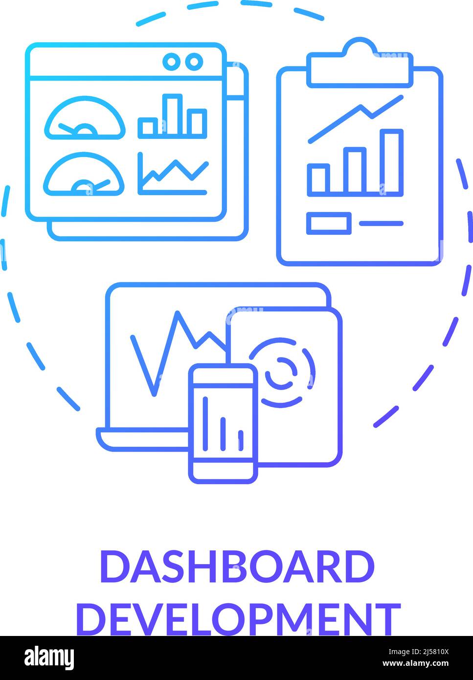 Dashboard development blue gradient concept icon Stock Vector Image ... Dashboard development blue gradient concept icon Stock Vector Image ...