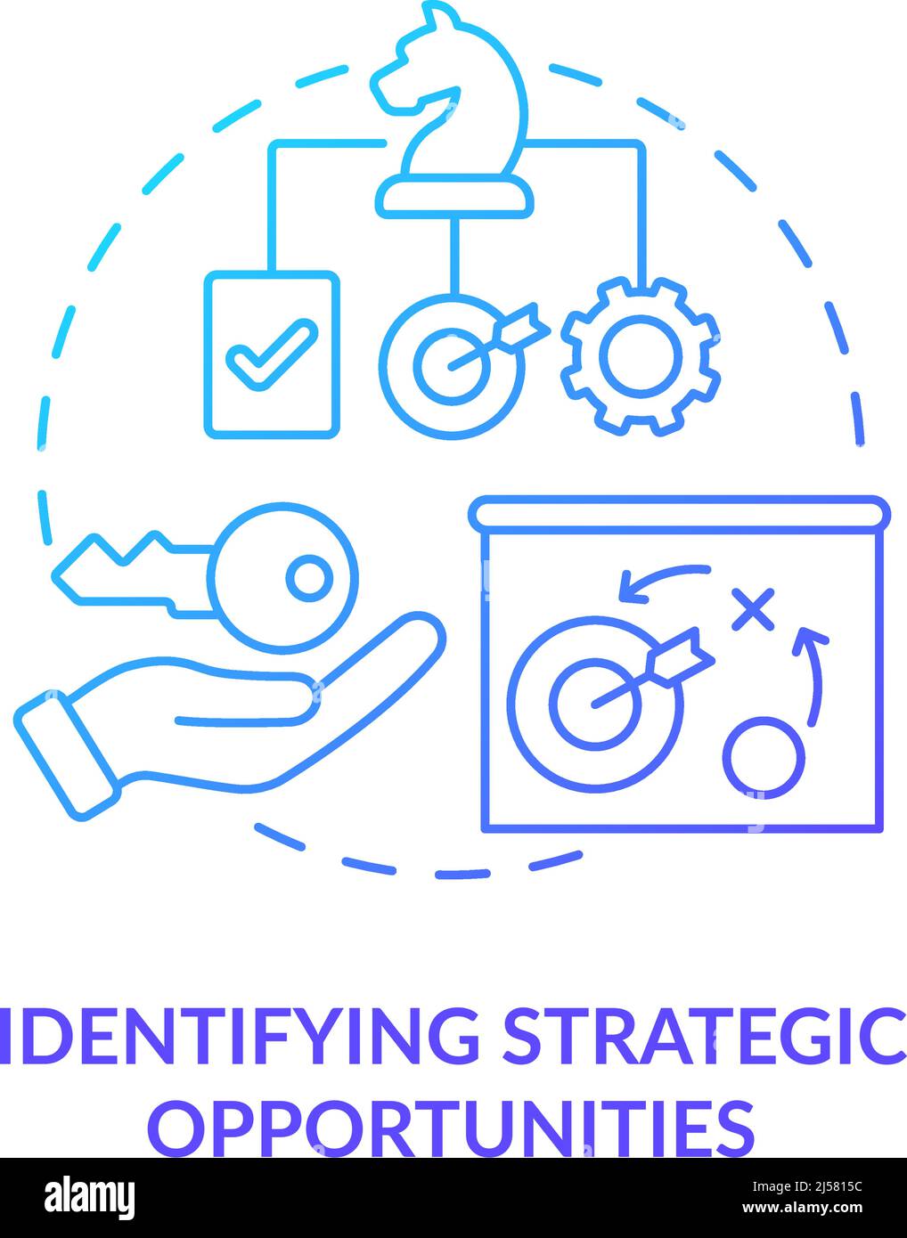 Identifying strategic opportunities blue gradient concept icon Stock ... Identifying strategic opportunities blue gradient concept icon Stock ...