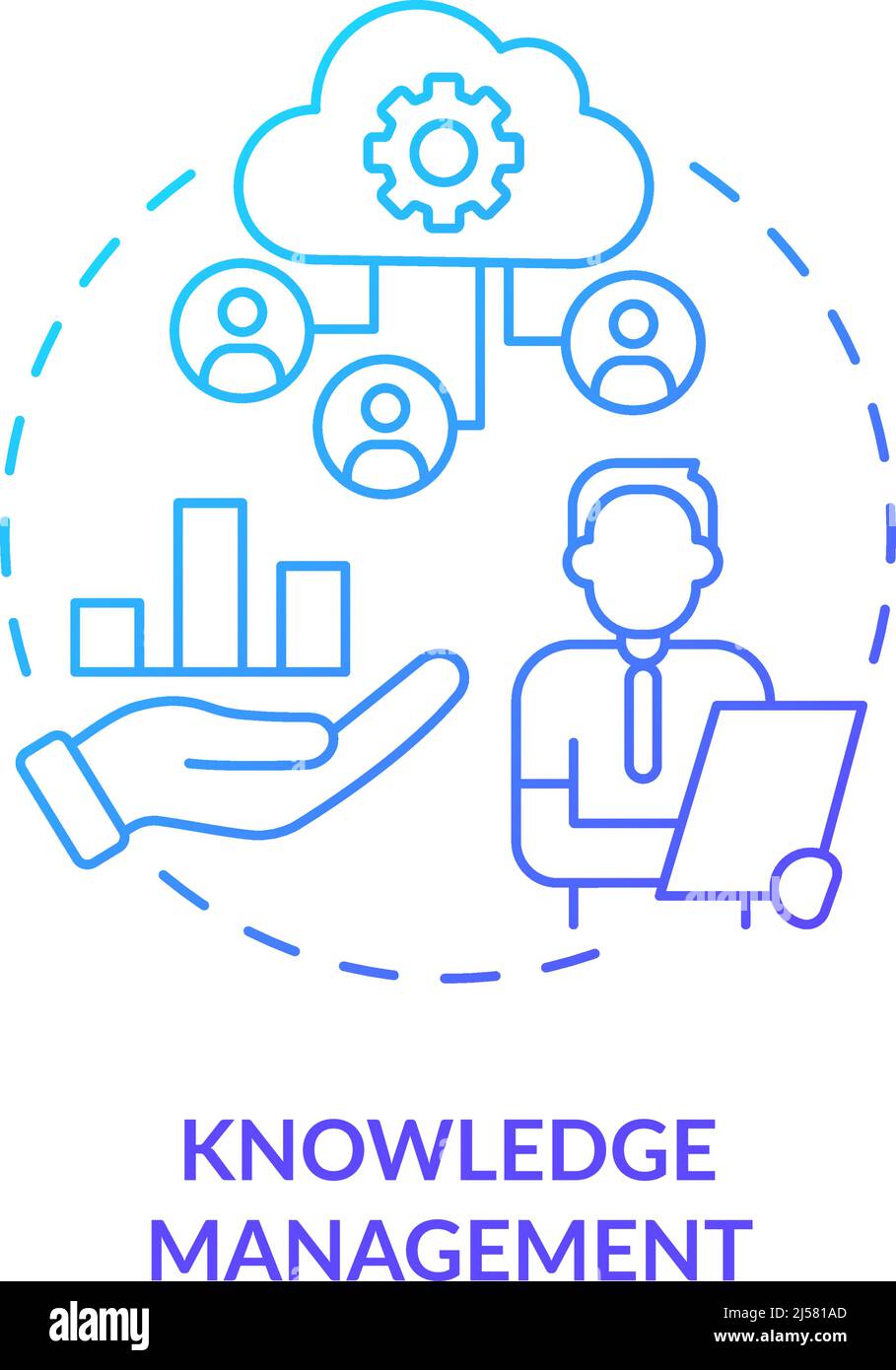 Knowledge management blue gradient concept icon Stock Vector Image ... Knowledge management blue gradient concept icon Stock Vector Image ...