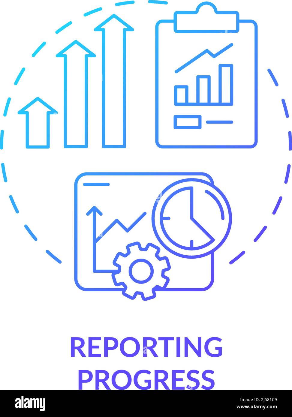 Reporting progress blue gradient concept icon Stock Vector Image & Art ... Reporting progress blue gradient concept icon Stock Vector Image & Art ...