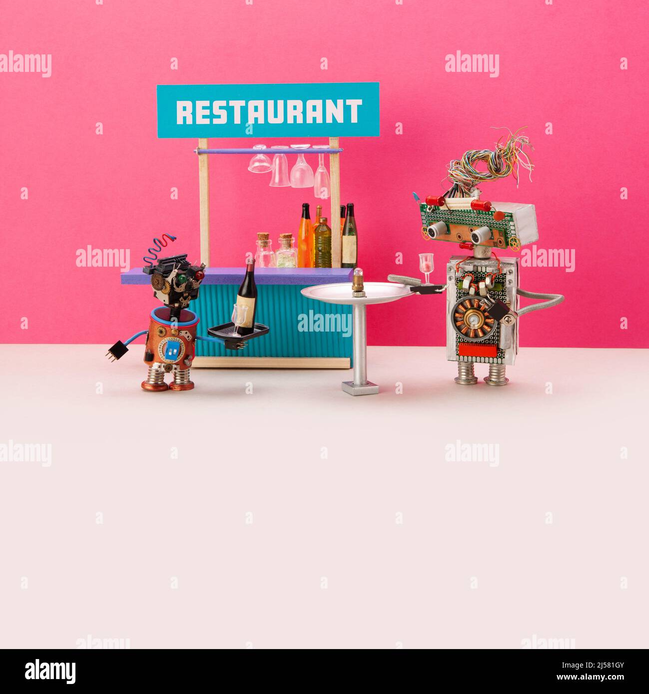 Robot waiter at restaurant hi-res stock photography and images - Alamy