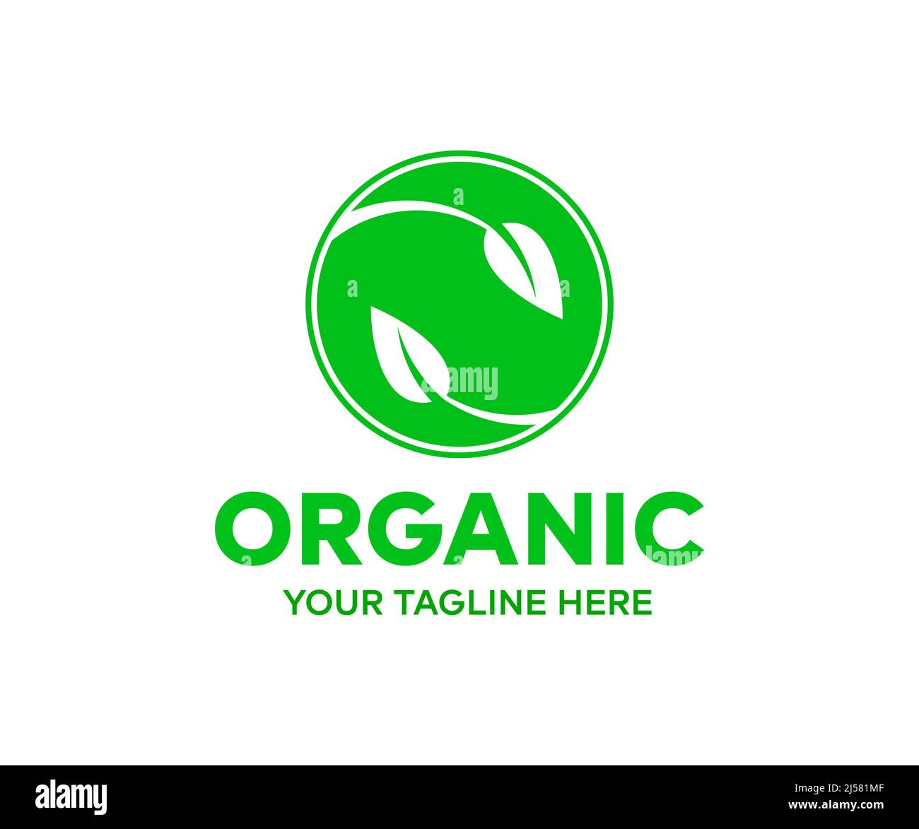 Natural, organic product, eco label logo design. Healthy life promotion ...