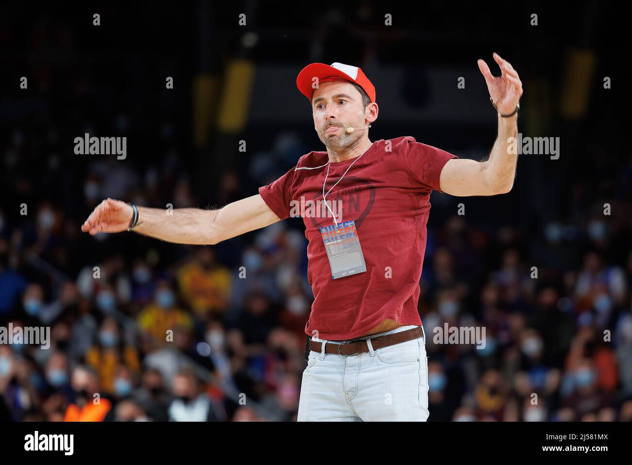 BARCELONA - APR 19: The actor Bruno Oro in action prior to the Turkish ...