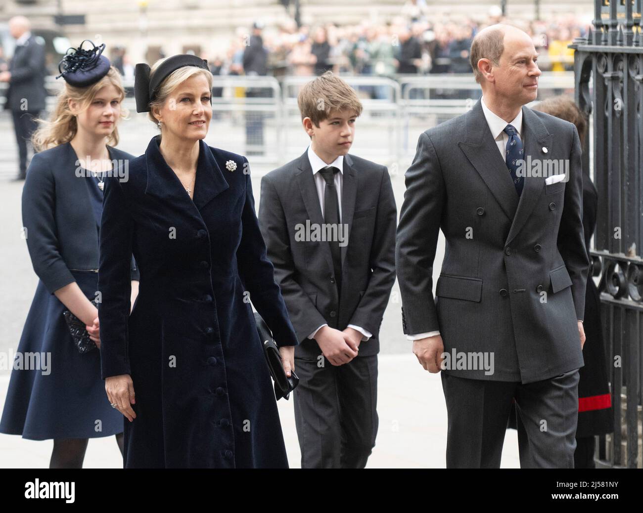 London, UK. 29 March, 2022. Prince Edward, Earl of Wessex, Sophie ...