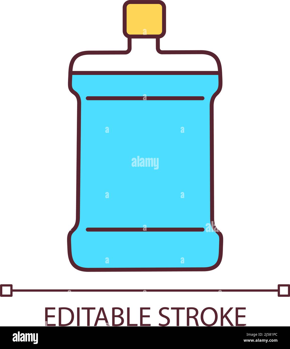 Bottle of clean water RGB color icon Stock Vector Image & Art - Alamy