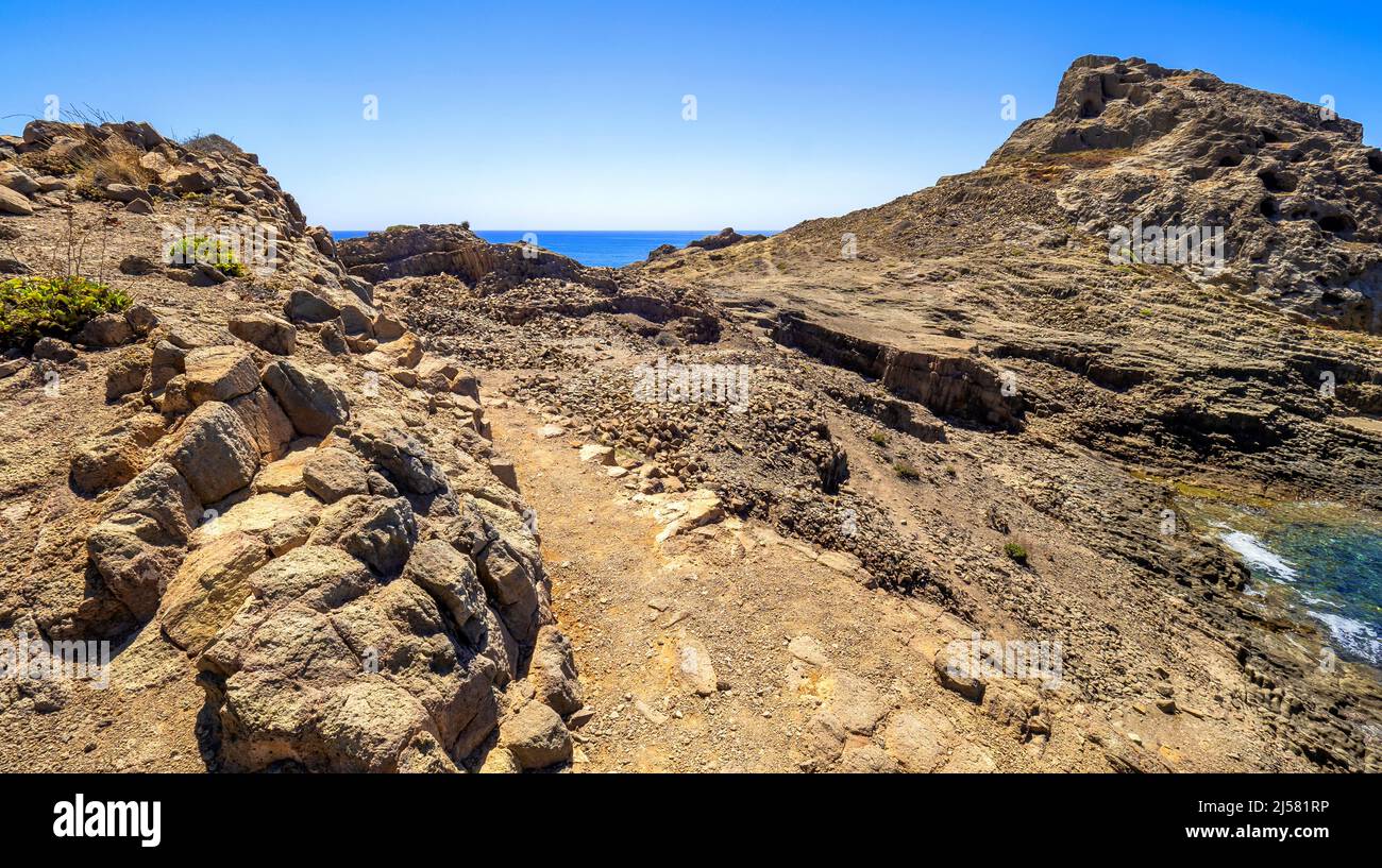 Columnar Jointing Structures Of Punta Baja, Lava Flows, Volcanic Rocks ...