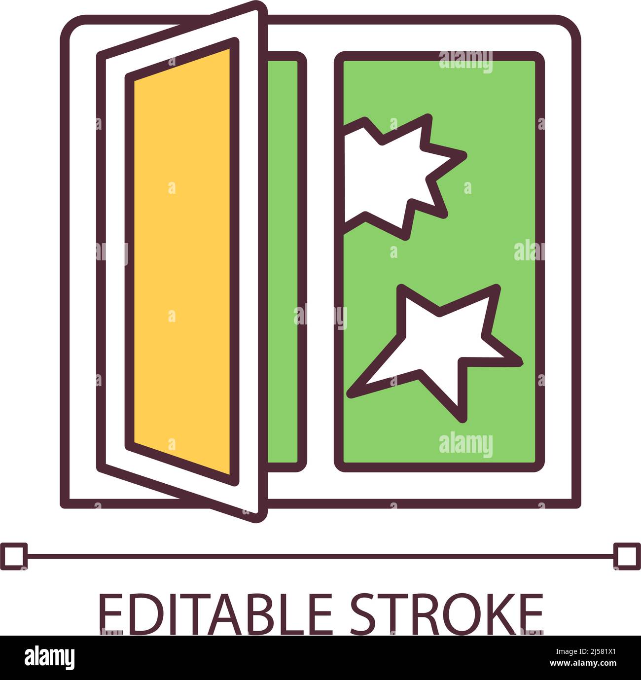 Broken glass damage exterior Stock Vector Images - Alamy