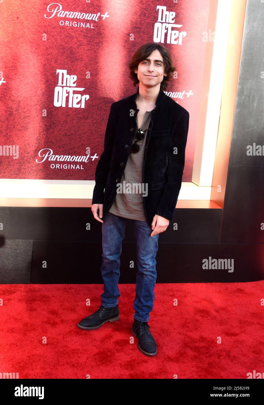Los Angeles, California, USA 20th April 2022 Actor/musician Aidan ...