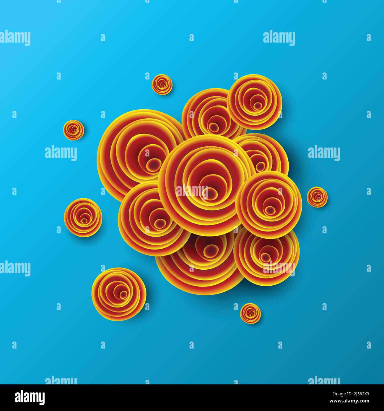 Flowers into water Stock Vector Images - Alamy