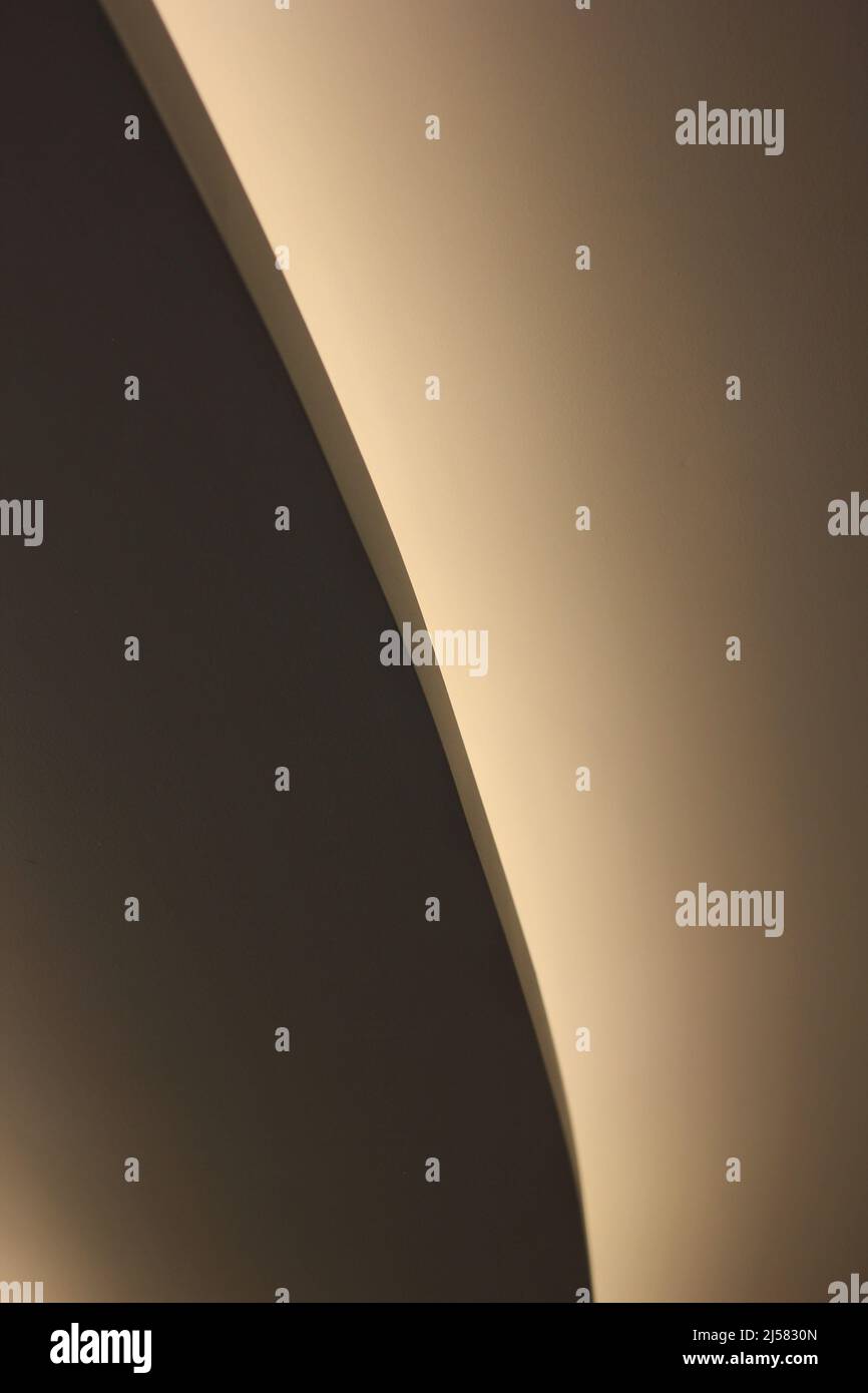 Abstract minimal lines of bright light verses a contrasting darkness ...