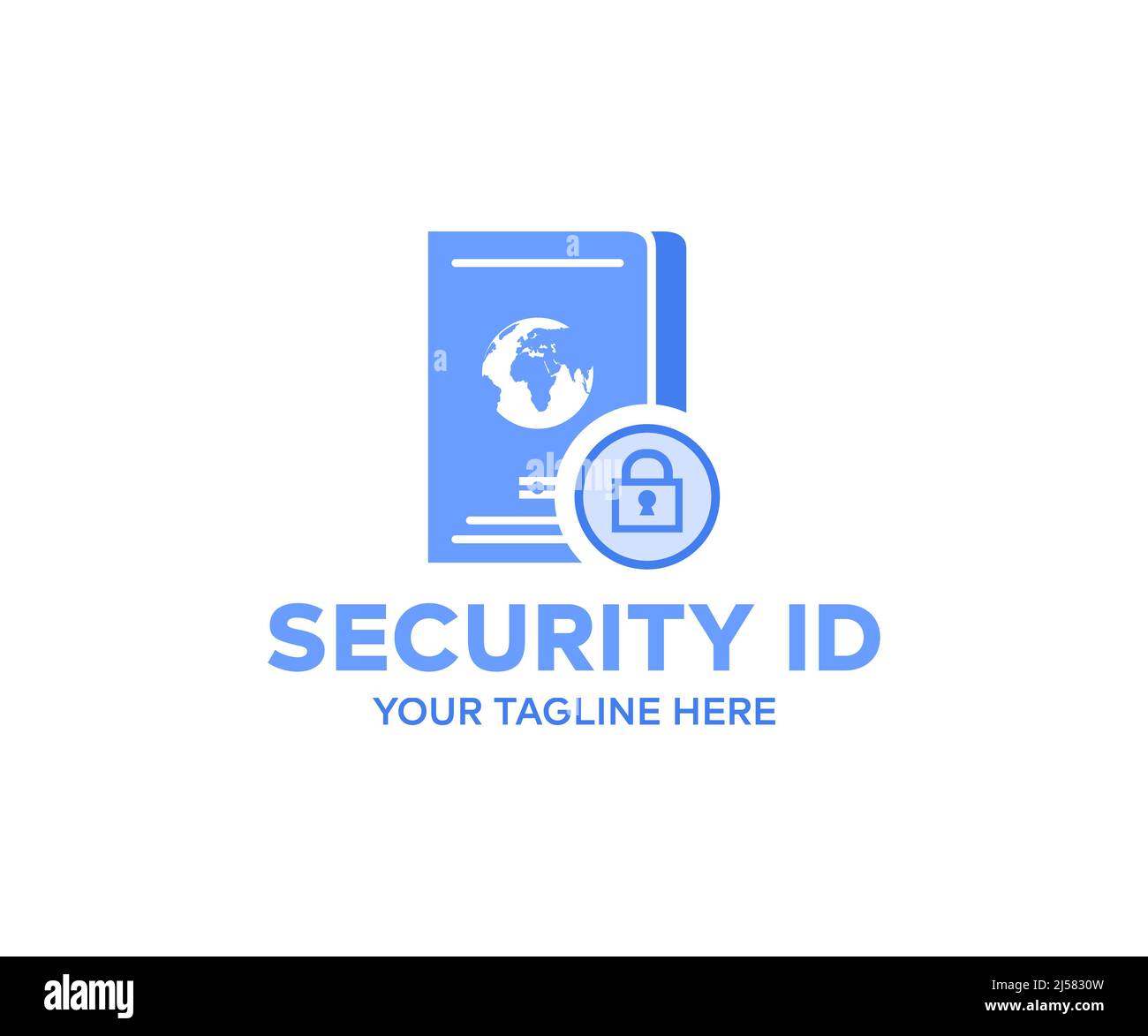 Security id, international passport logo design. Passport template ...