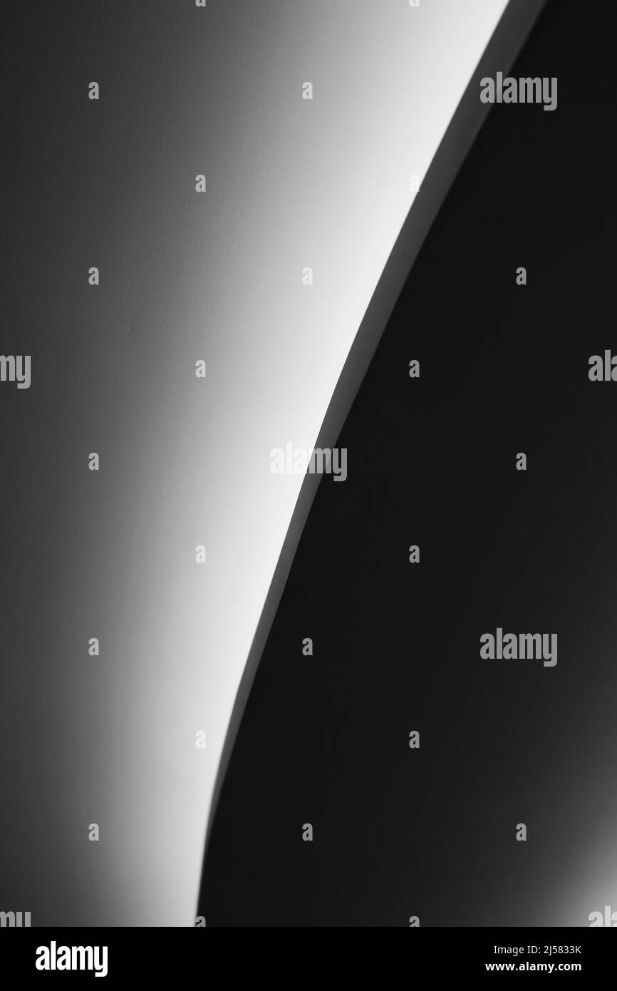 Abstract minimal lines of bright light verses a contrasting darkness in ...