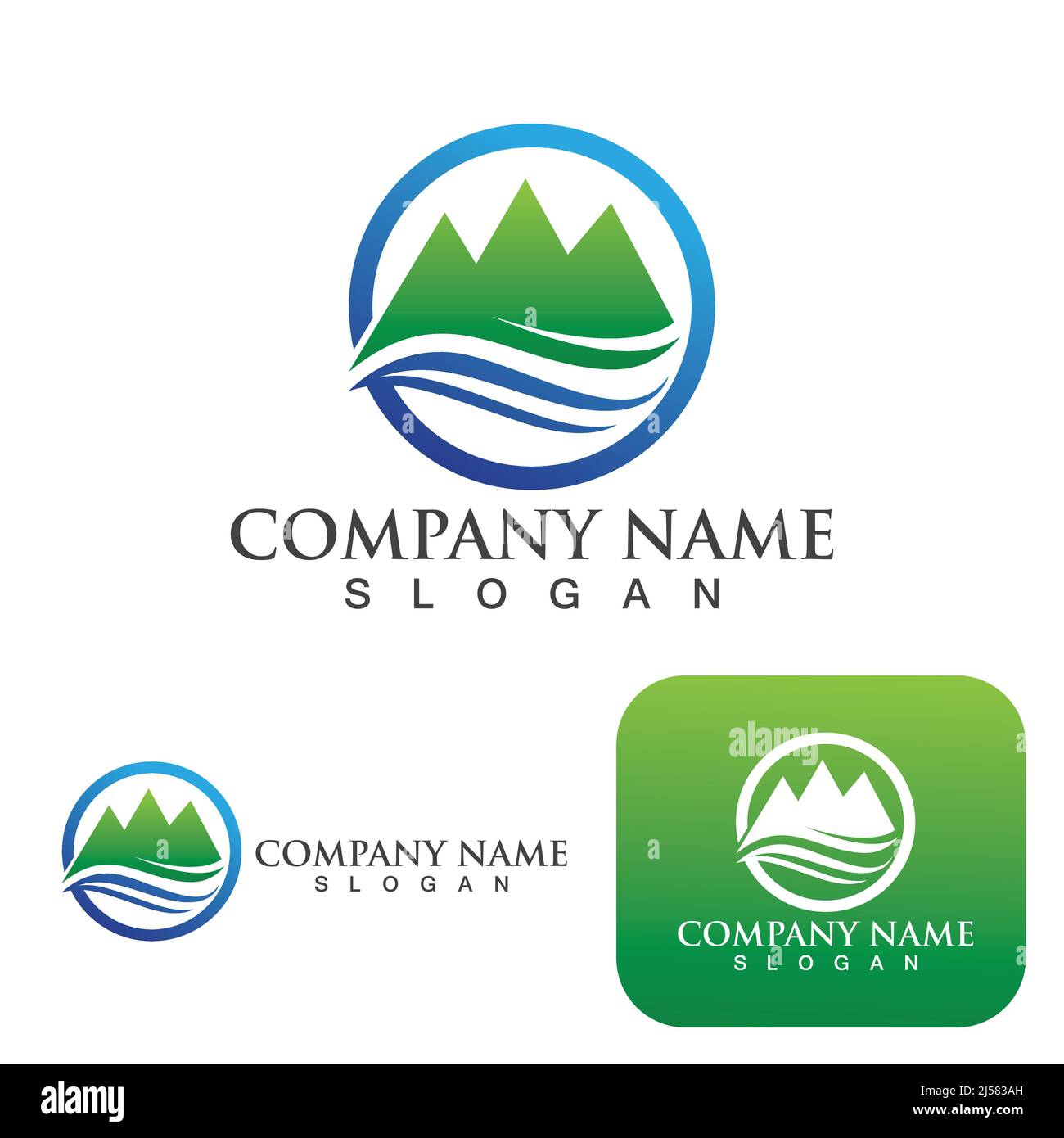 Mountain landscape logo and symbol nature Stock Vector Image & Art - Alamy