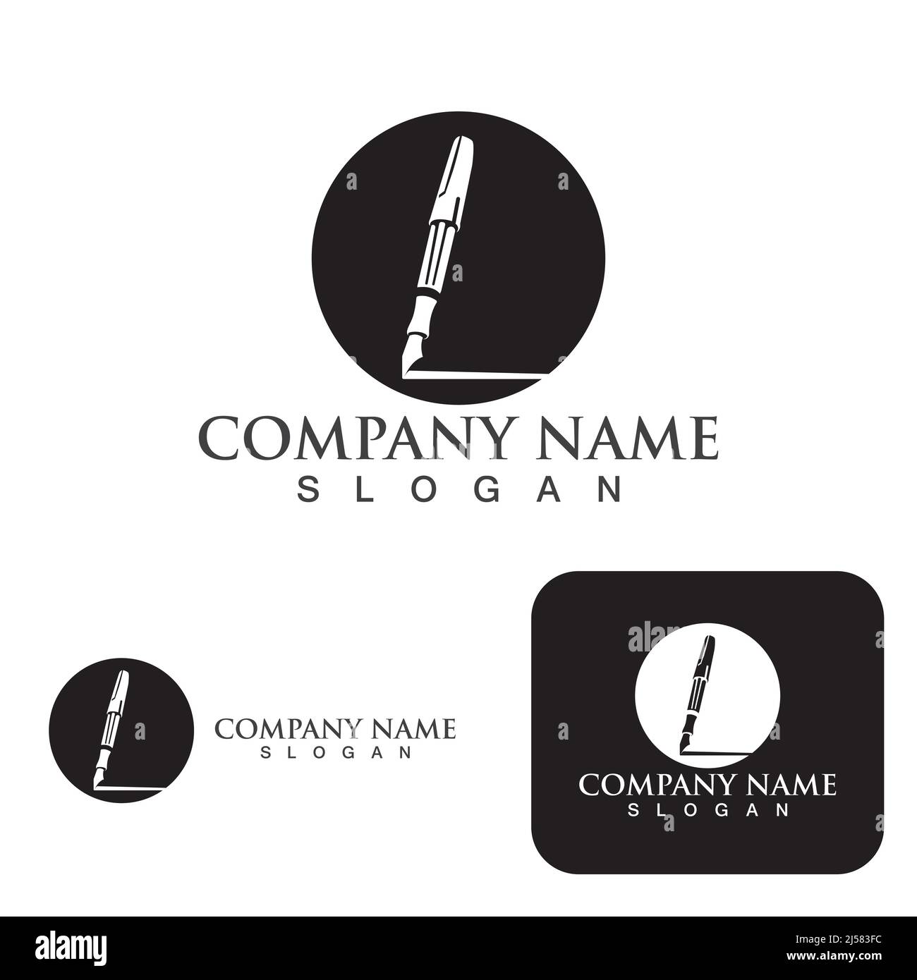 Pen Logo and symbol template Stock Vector Image & Art - Alamy
