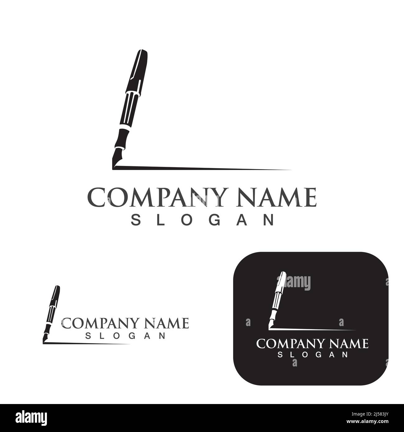 Pen Logo and symbol template Stock Vector Image & Art - Alamy