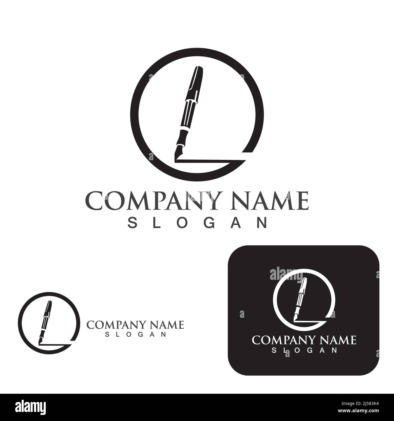 Pen Logo and symbol template Stock Vector Image & Art - Alamy