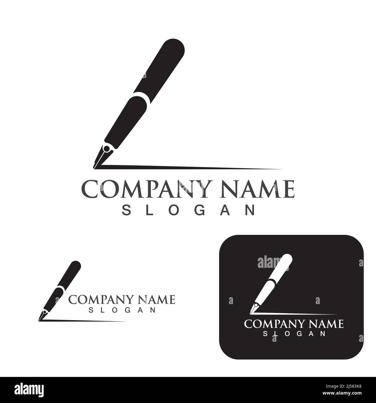 Pen Logo and symbol template Stock Vector Image & Art - Alamy
