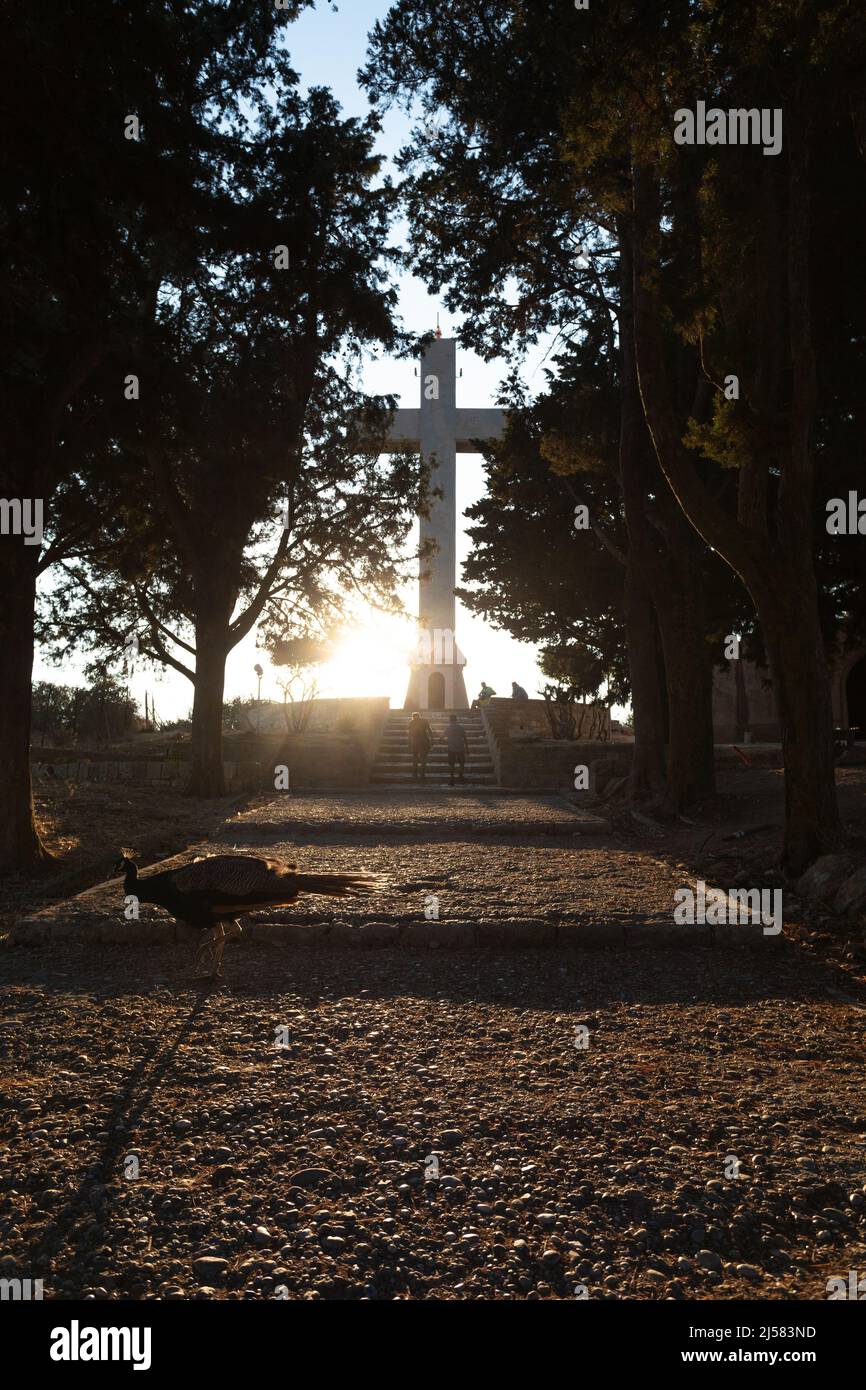 Cross on the Mount Filerimos, Greece, Rhodes Stock Photo - Alamy