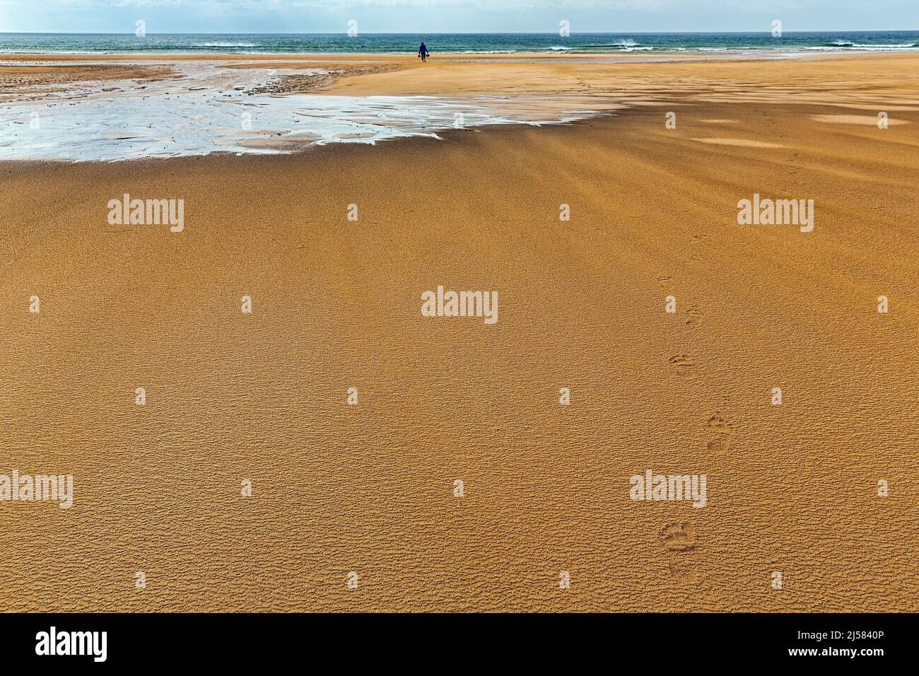 Wind blowing over structures in the sand, footprints, footprints on the ...