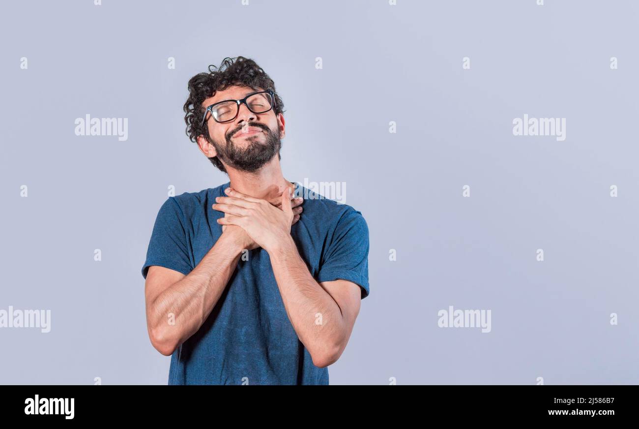 Attractive friendly and positive looking young man with a charming ...