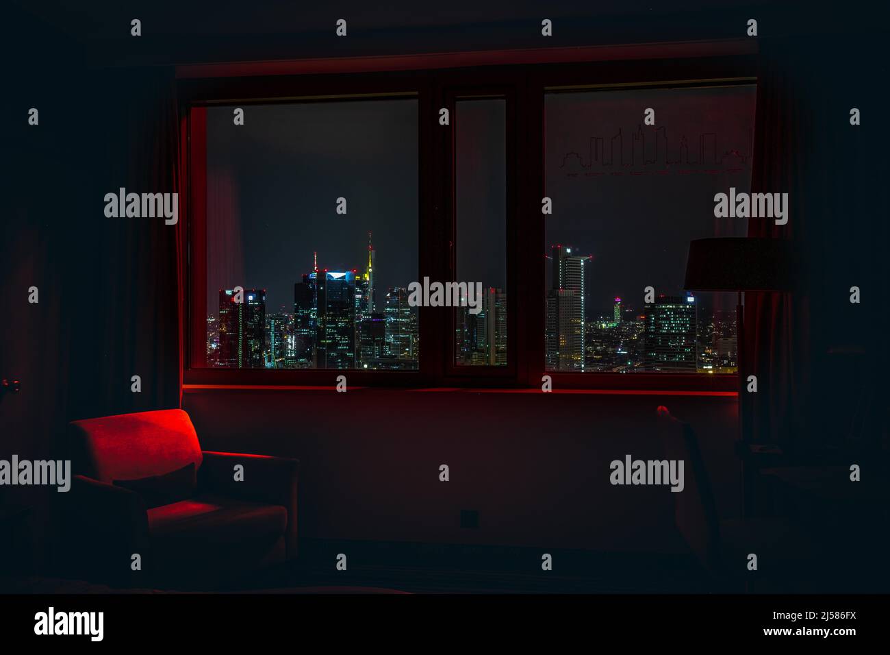 Skyscraper window view night hi-res stock photography and images - Alamy