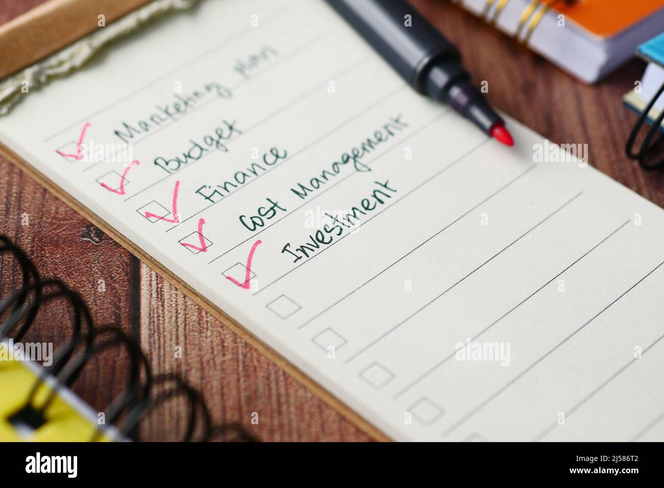 check mark on a check box on a paper Stock Photo - Alamy