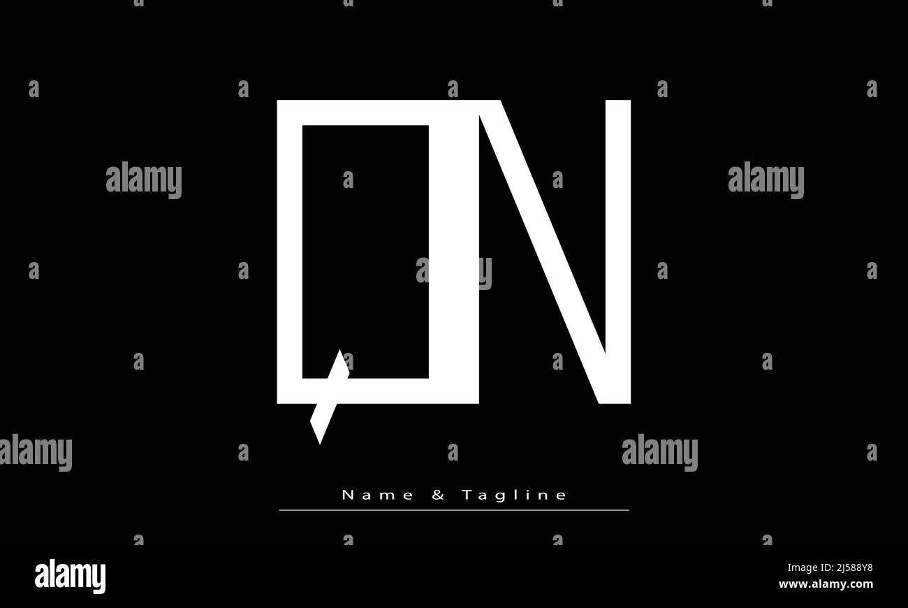 Alphabet letters Initials Monogram logo QN , NQ Stock Vector Image ...