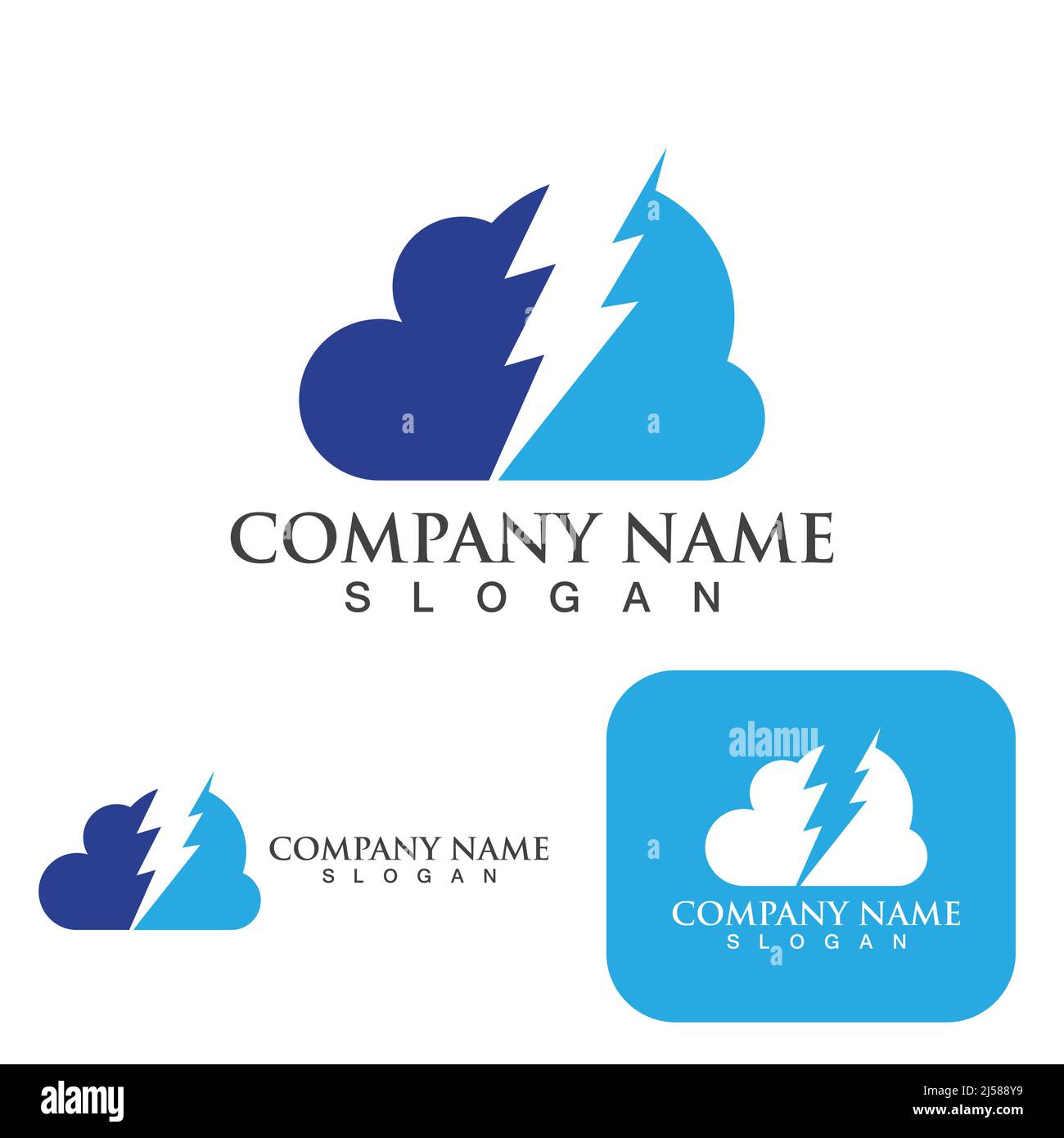 Thunderbolt logo and symbol vector Stock Vector Image & Art - Alamy