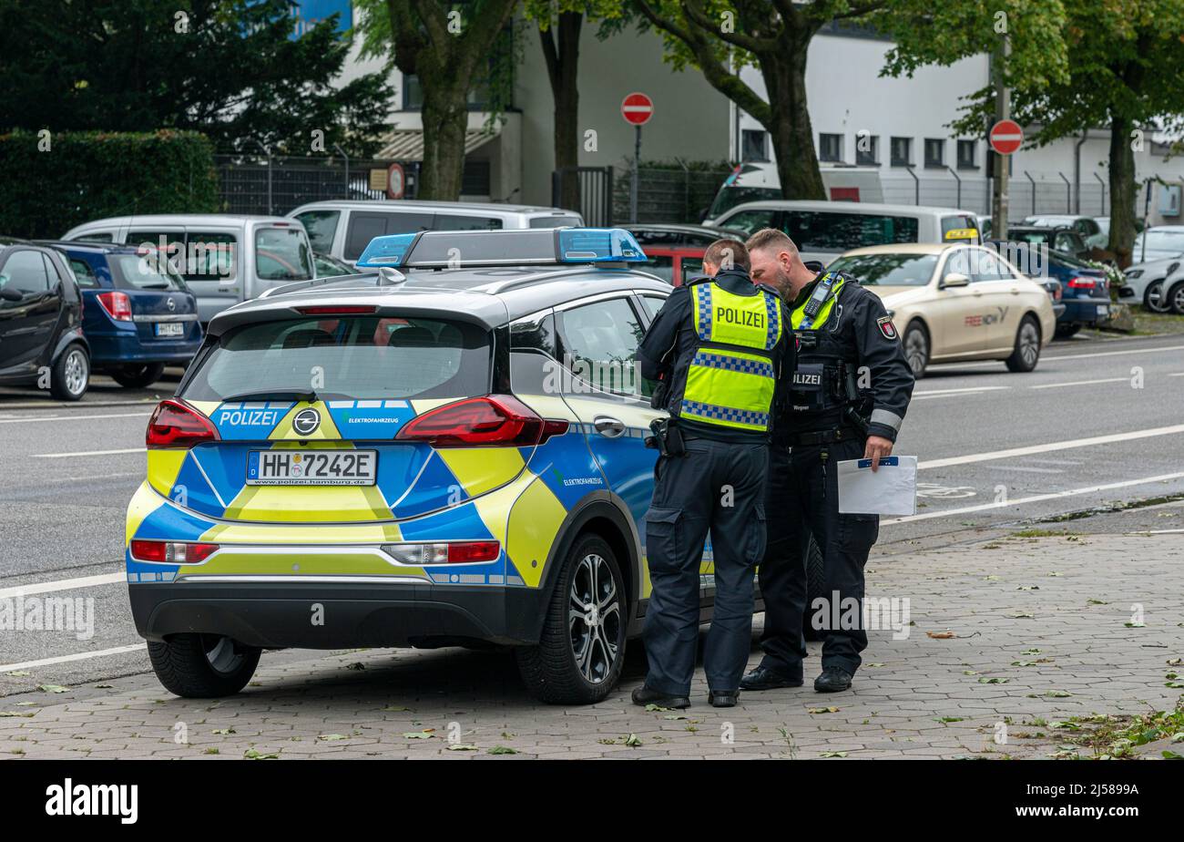 Police officers, traffic control, Hamburg, Germany Stock Photo - Alamy