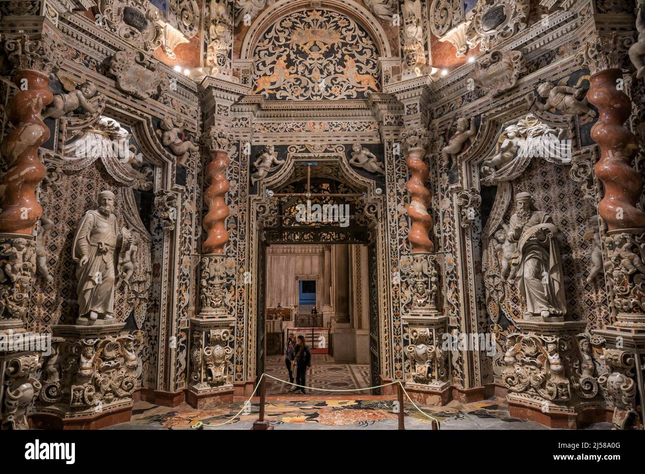 Baroque Chapel, Cathedral of Santa Maria Nuova, Monreale, Sicily, Italy ...