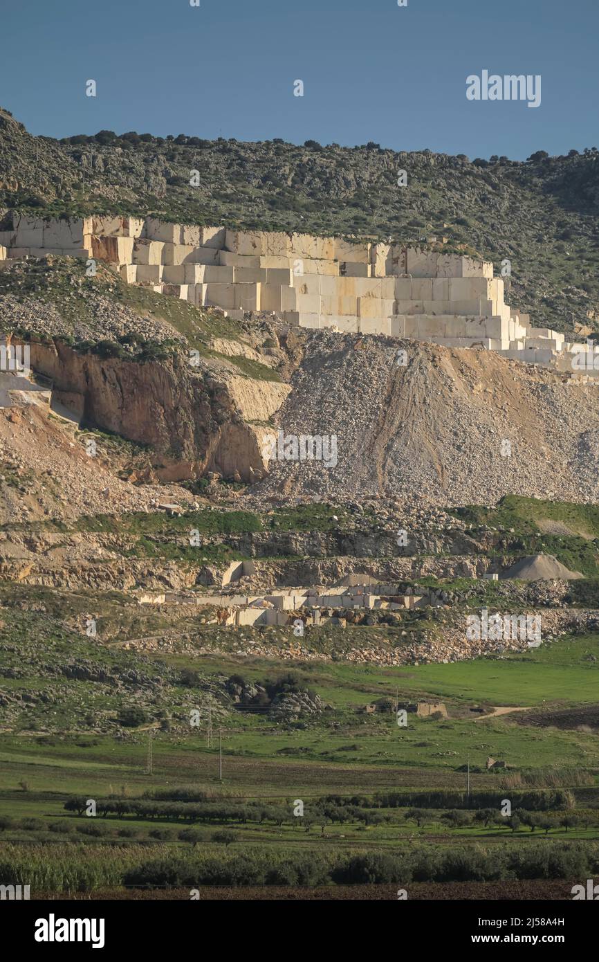 Marble quarry, Custonaci, Sicily, Italy Stock Photo - Alamy