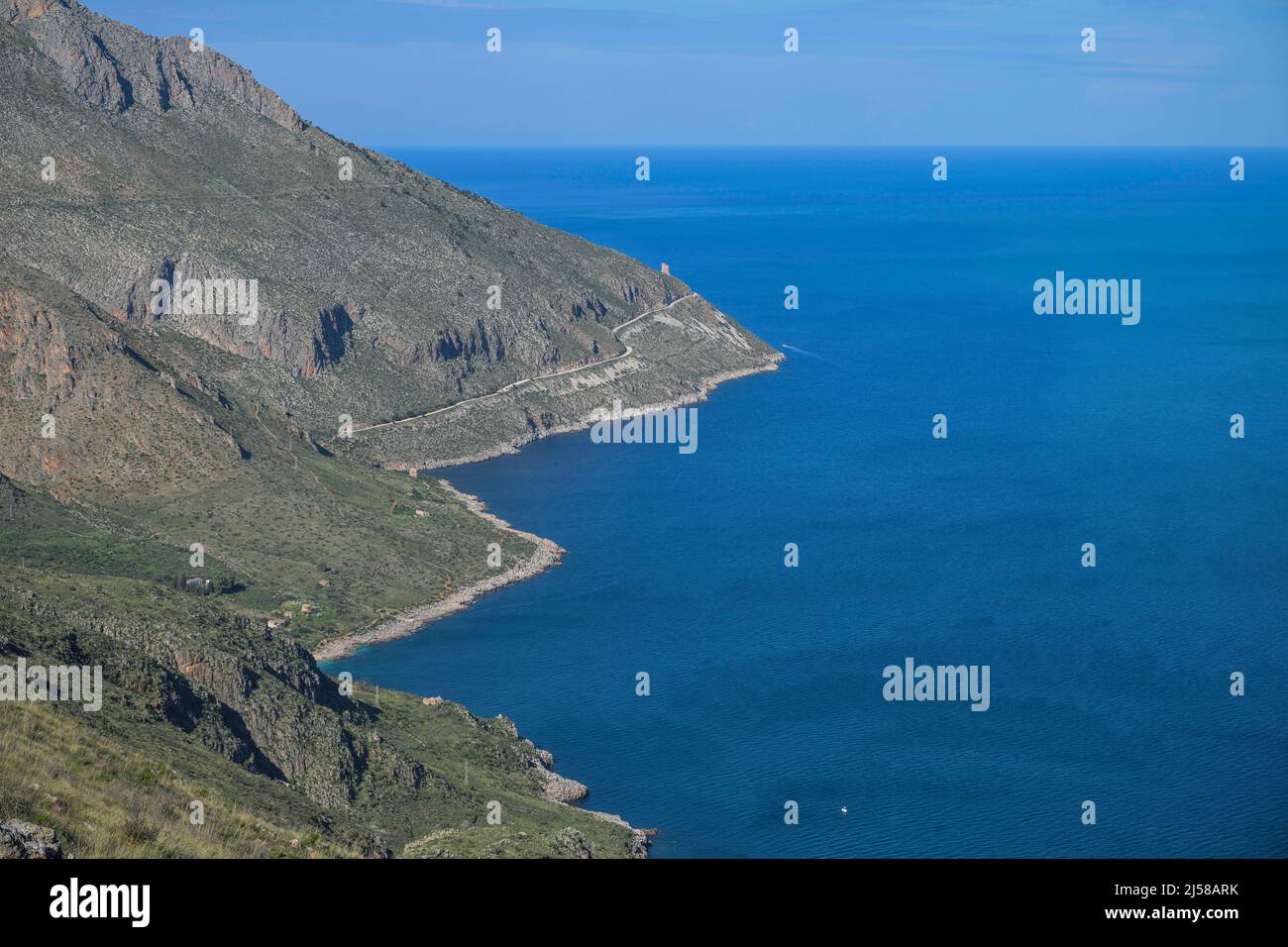 Contrada Uzzo, Coast in the Zingaro Nature Reserve, Sicily, Italy Stock ...