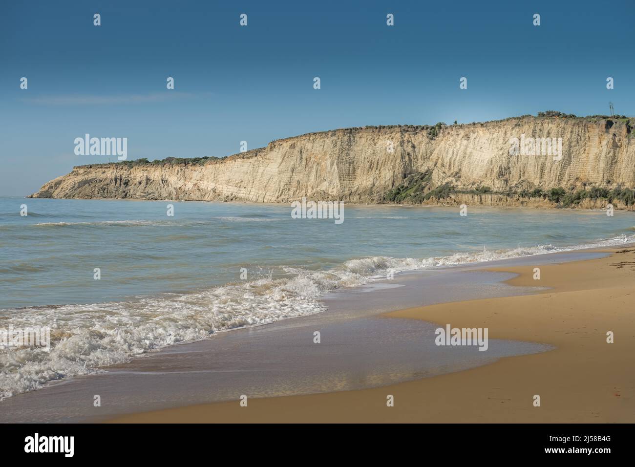 Eraclea Minoa beach, limestone cliffs, Sicily, Italy Stock Photo - Alamy