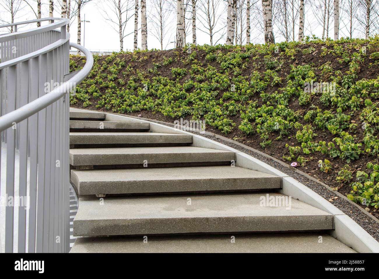 Winding outdoor stairway hi-res stock photography and images - Alamy
