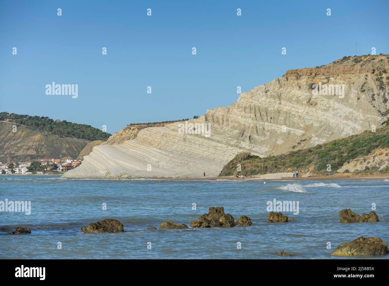Limestone cliffs Scala dei Turchi, Sicily, Italy Stock Photo - Alamy