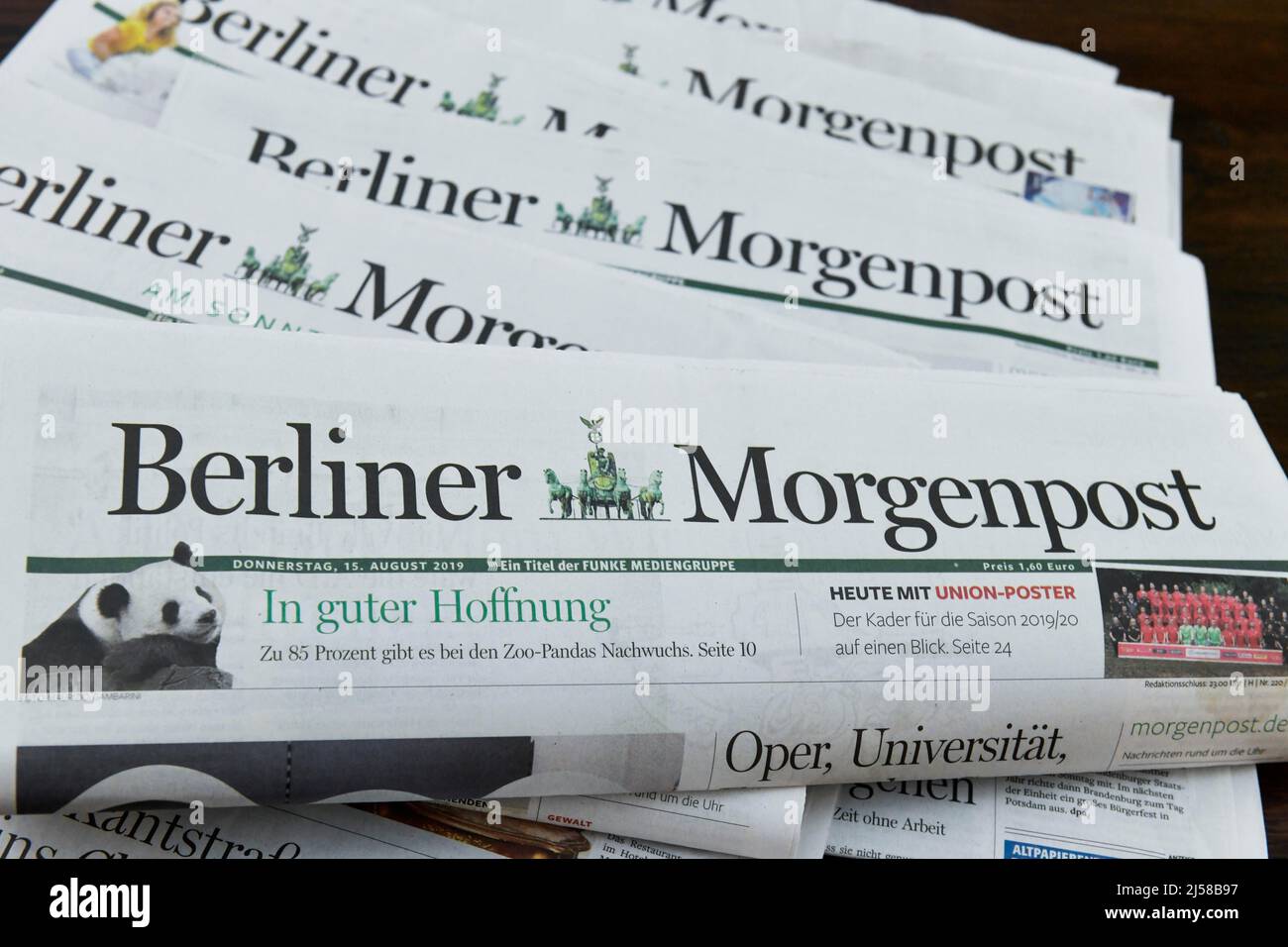 Daily newspaper Berliner Morgenpost Stock Photo - Alamy