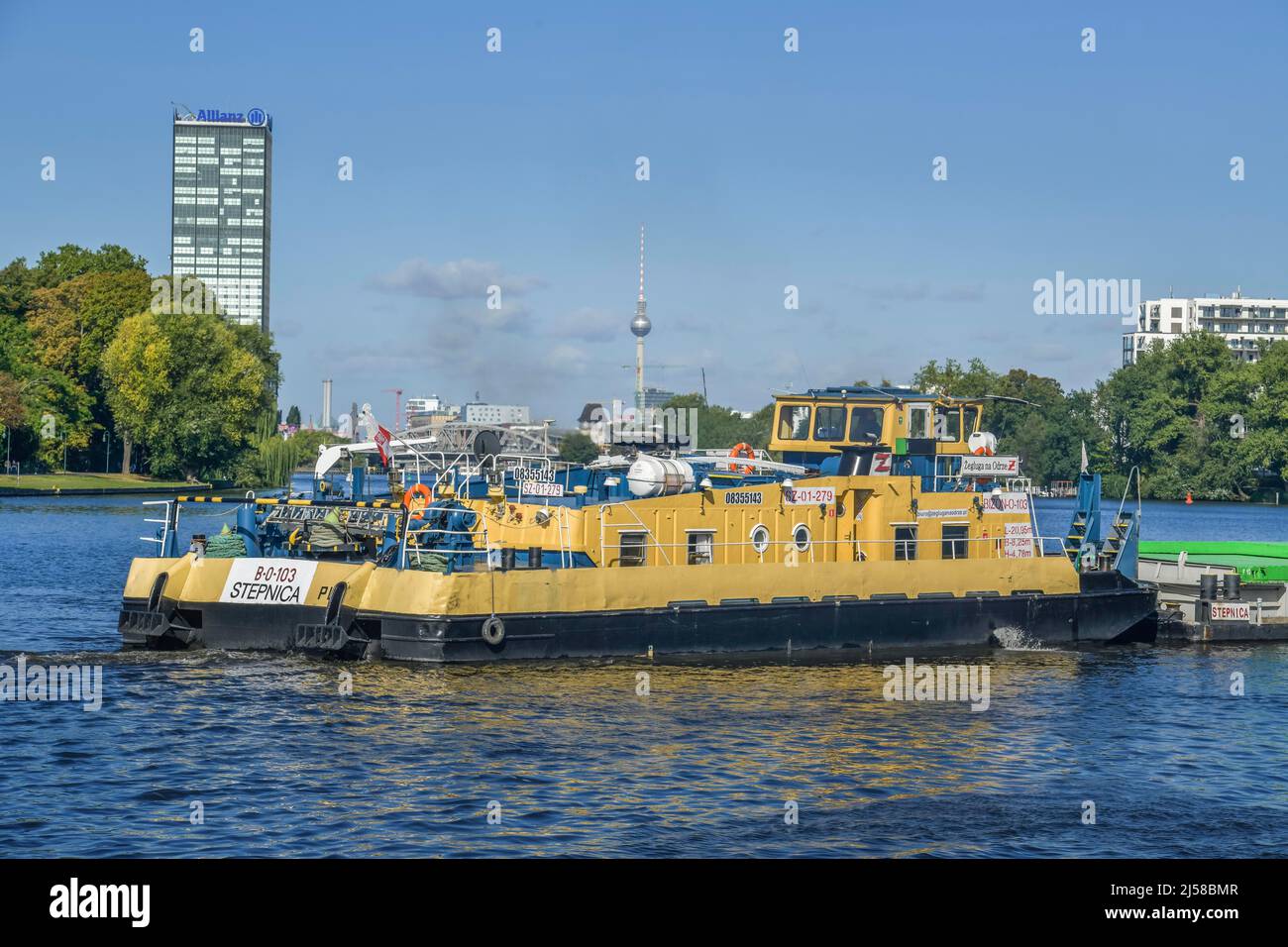 Polish barge, Spree between Treptower Park and Stralau Peninsula ...