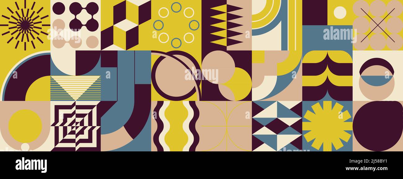 Abstract pattern graphics design inspired by modernism aesthetics arts ...