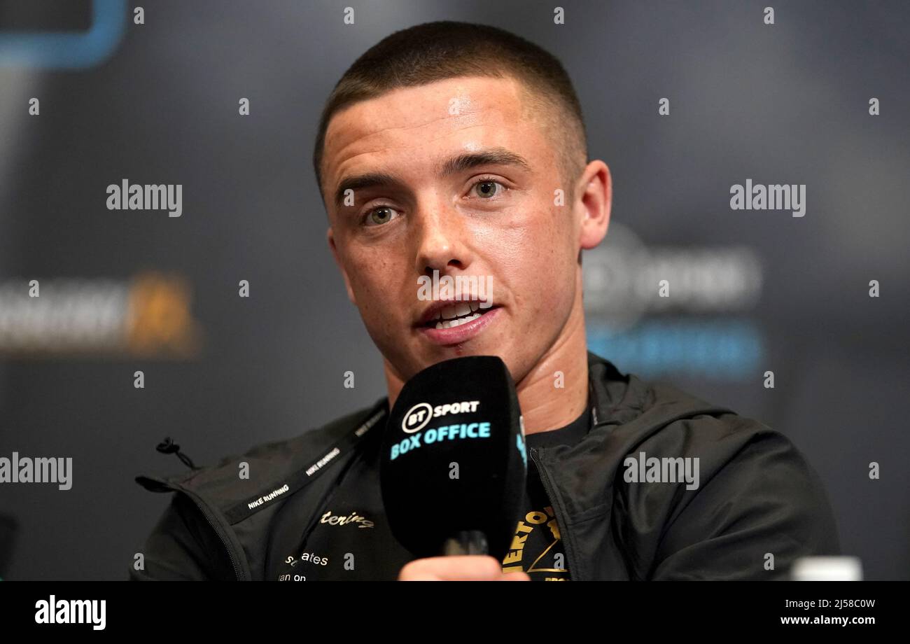 Nick Ball during a undercard press conference at Wembley Stadium ...