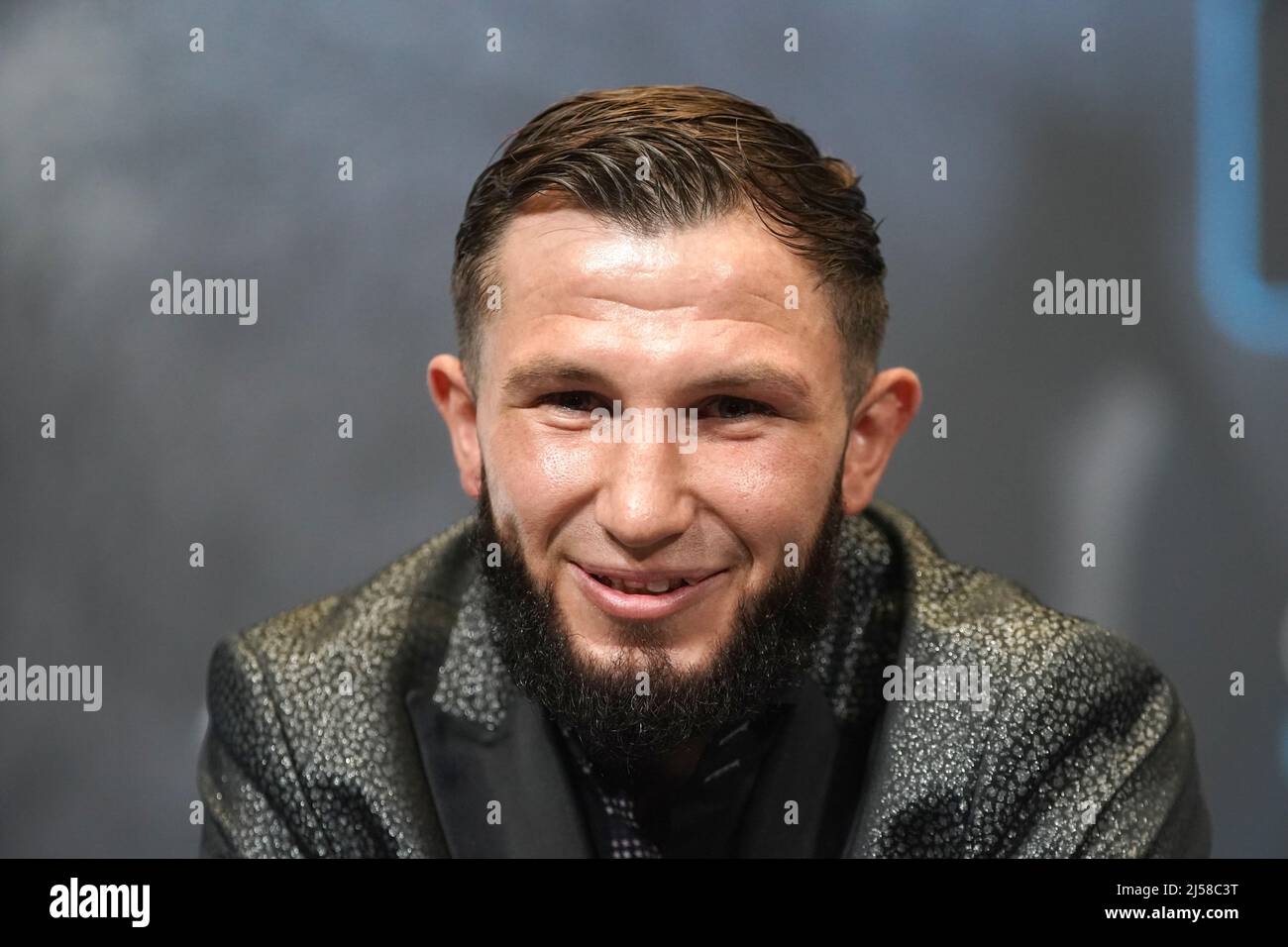 Isaac Lowe during a undercard press conference at Wembley Stadium ...
