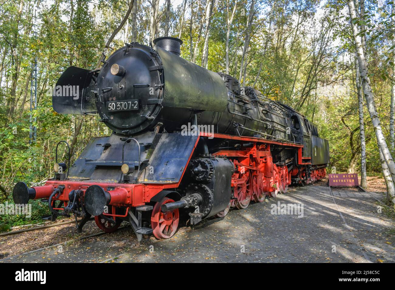 Discarded locomotive class 50, Schoeneberger Suedgelaende nature Park ...