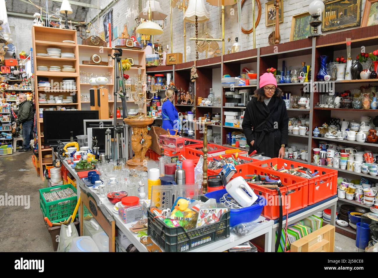 Indoor flea market at the Arena, Eichenstrasse, Treptow, Treptow ...