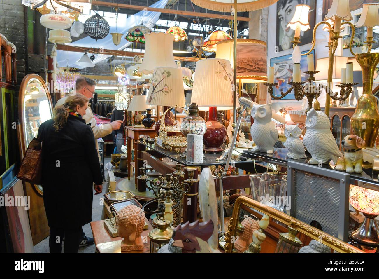 Indoor flea market at the Arena, Eichenstrasse, Treptow, Treptow ...
