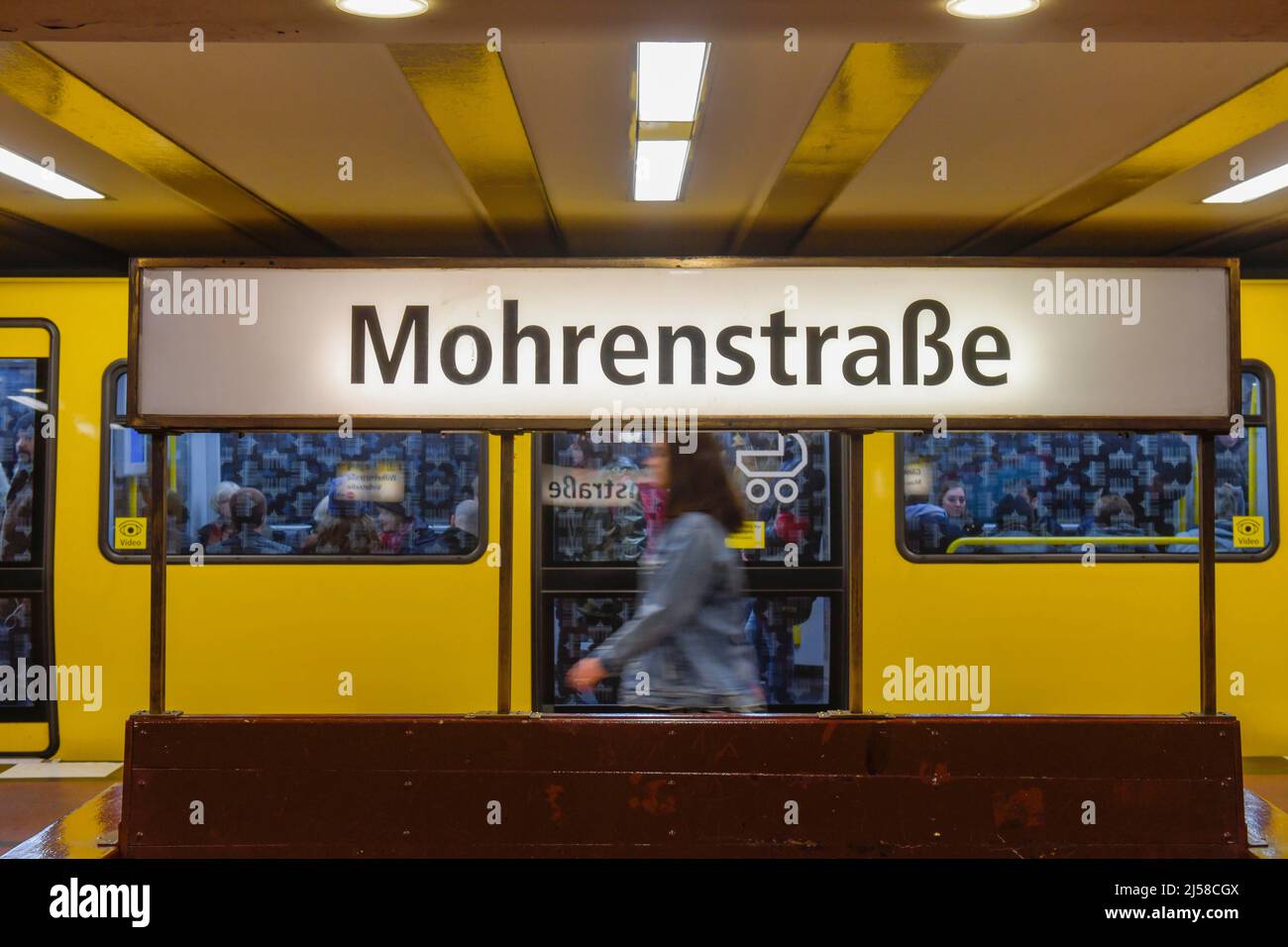U2, Mohrenstrasse underground station, Mitte, Berlin, Germany Stock ...