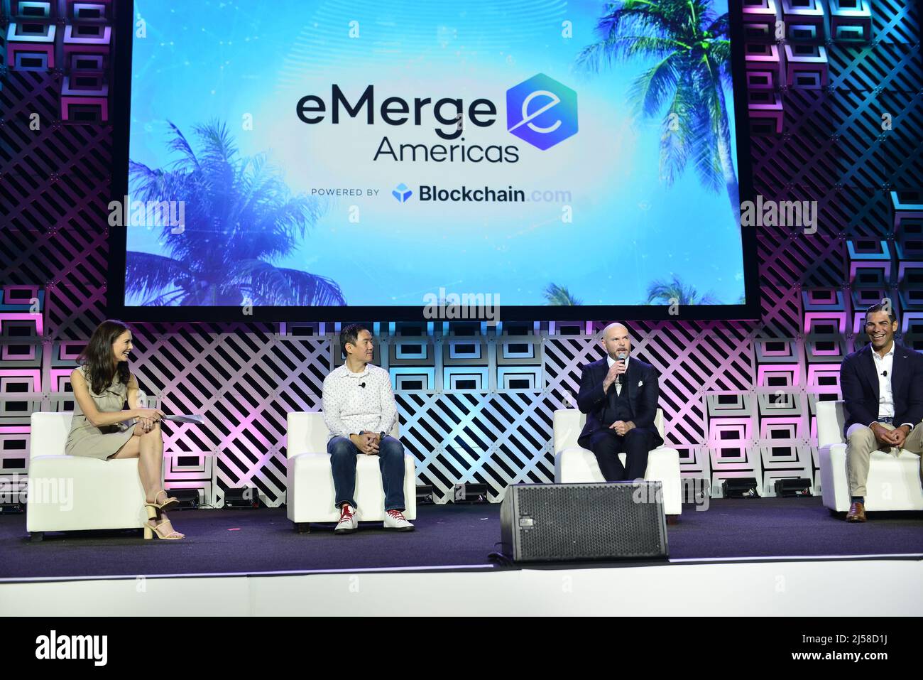 Miami Beach, USA. 18th Apr, 2022. Kate Rooney, Technology Reporter of ...