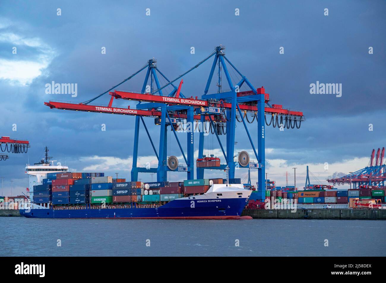 Container Terminal Burchardkai, Port, Hamburg, Germany Stock Photo - Alamy