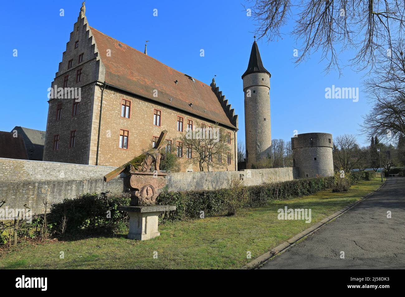 Dicker Turm, Nikolausturm, historic houses, historic town, Ochsenfurt ...