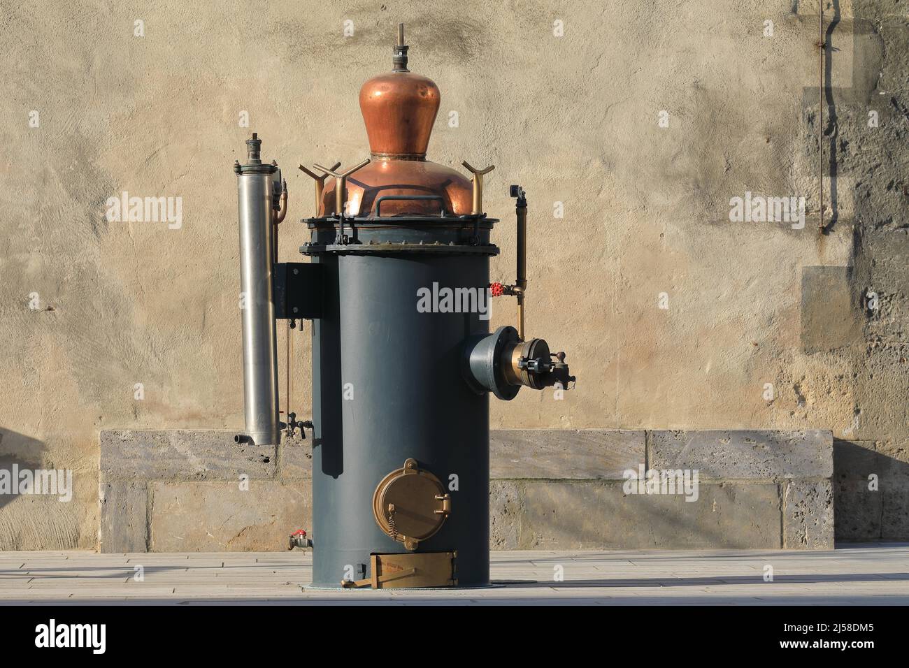 Distillery, historic houses, historic town, Ochsenfurt, Lower Franconia ...