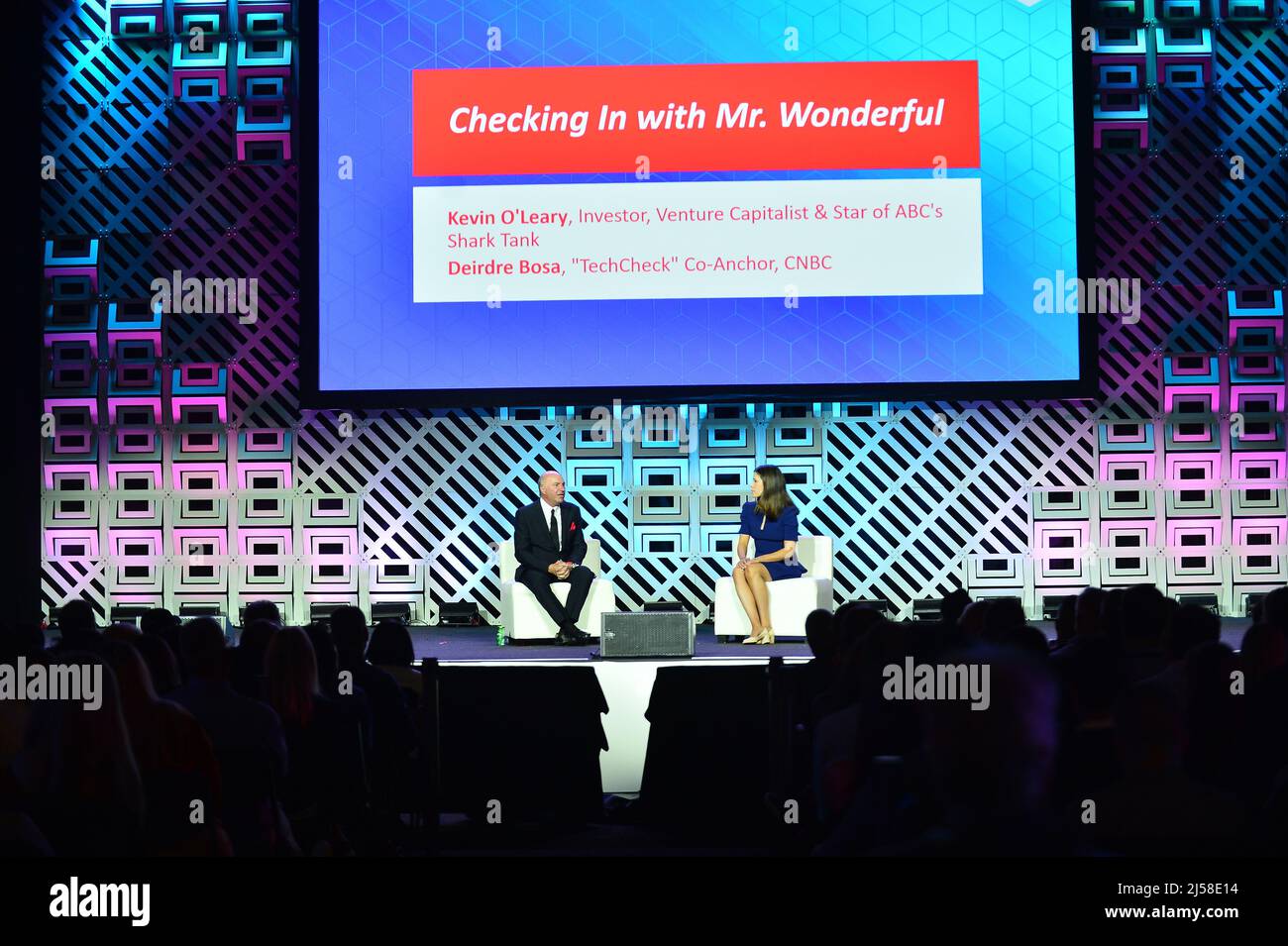 Kevin O’Leary and Deirdre Bosa, Co-Anchor of "TechCheck", CNBC attend ...